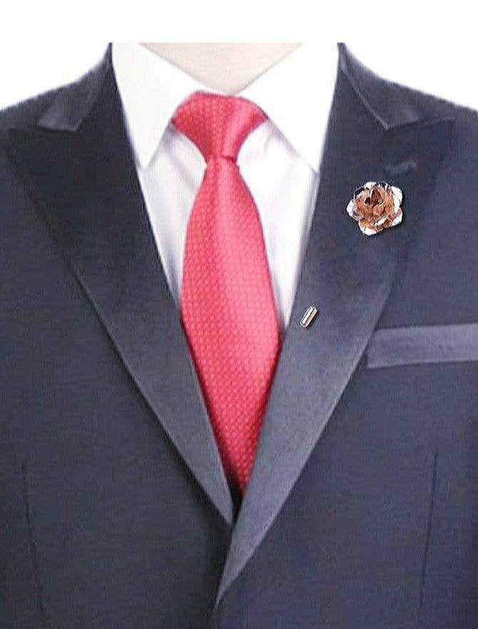 Metal Rose Flower Lapel Pin | Adrian's Ties and More
