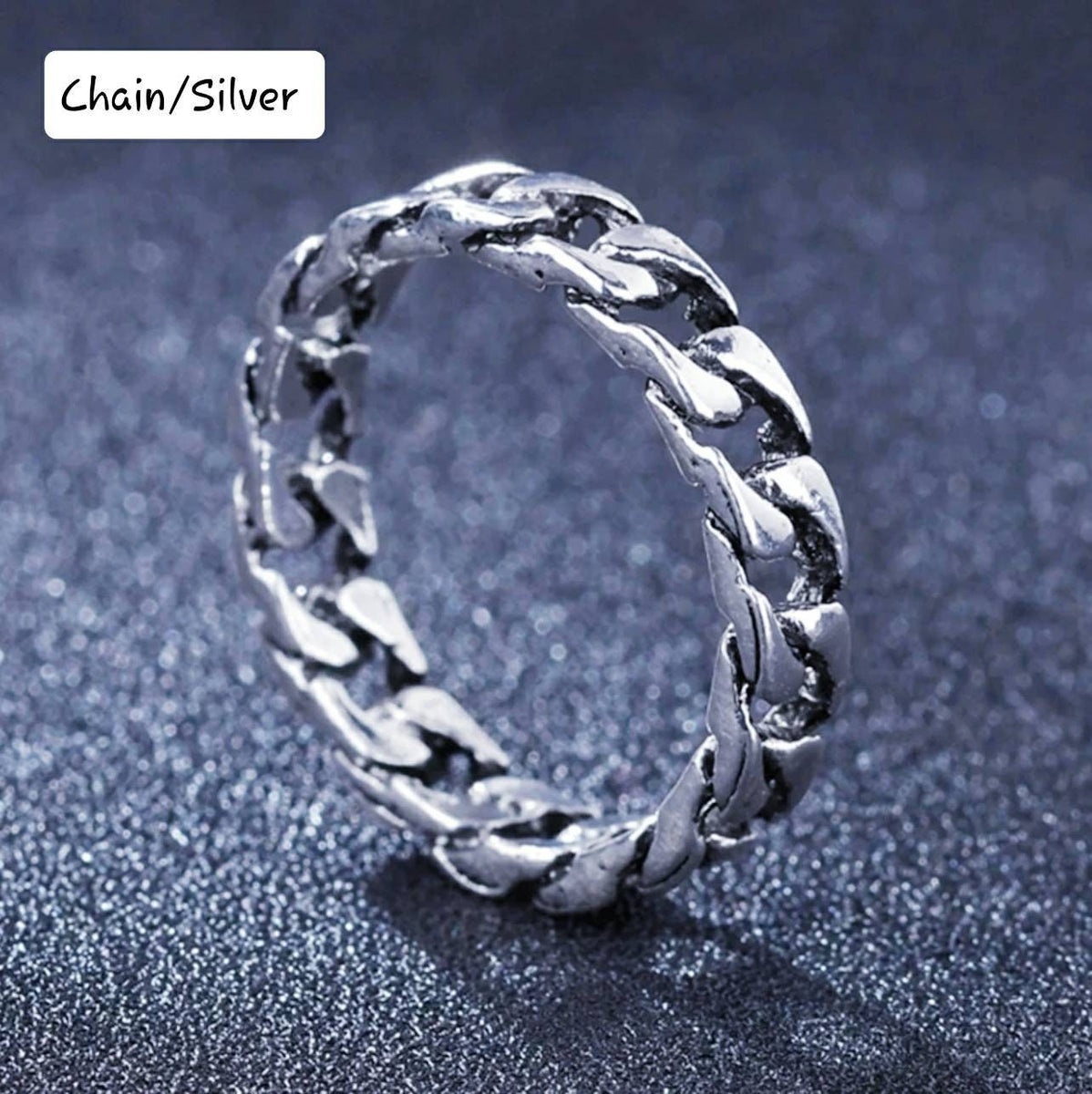 High Polished Metal Chain Tie Rings | Adrian's Ties and More