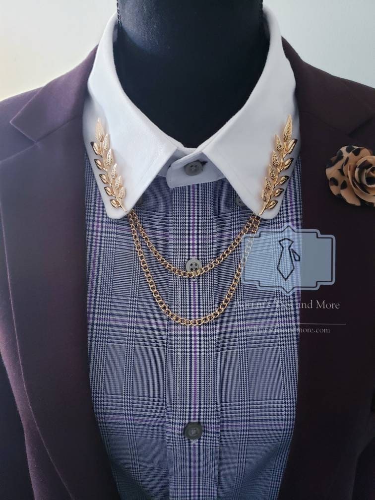 Tree Leaf Collar Pin | Adrian's Ties and More